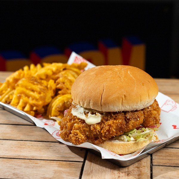 Sticky Soy Fried Chicken Burger
